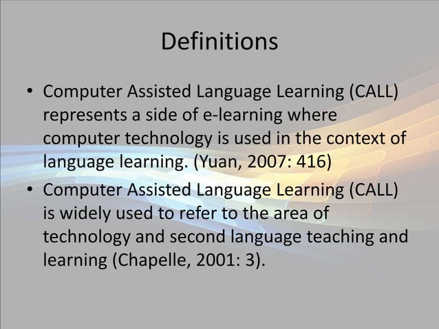 Computer assisted language learning | PPTX