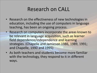 Computer assisted language learning | PPTX