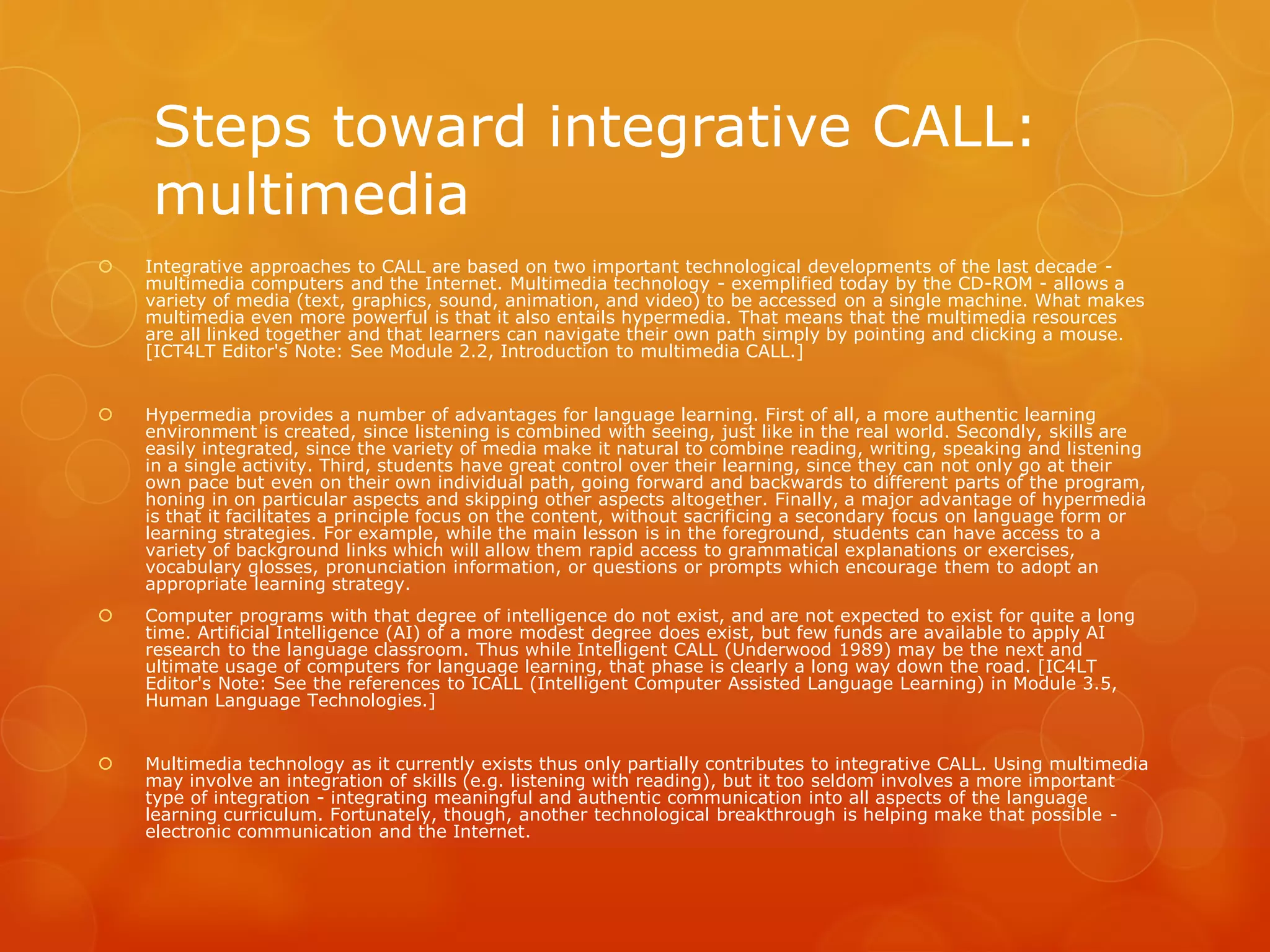 Computer assisted language learning act 6 | PPT