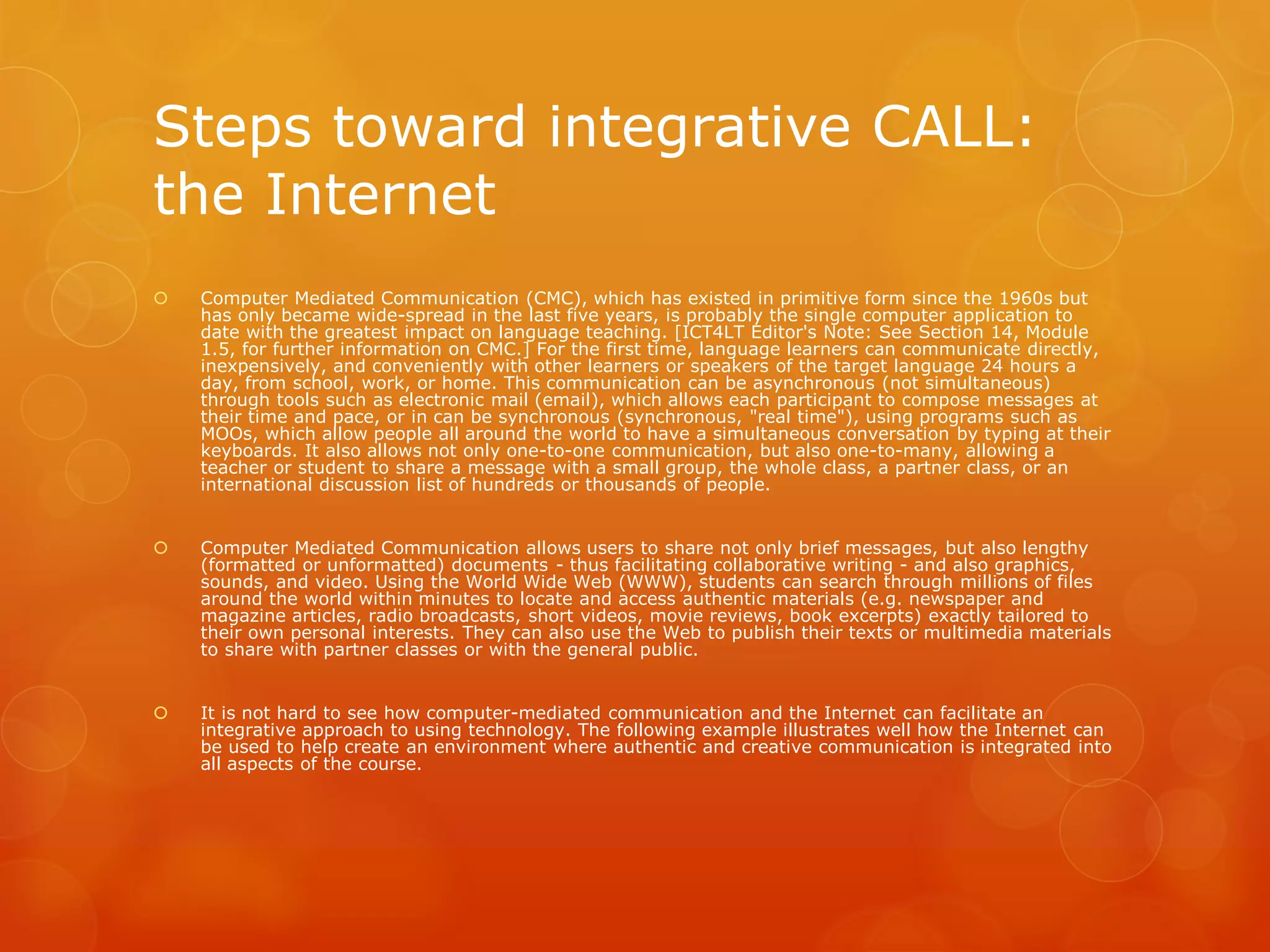 Computer assisted language learning act 6 | PPT