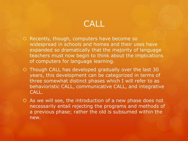 Computer assisted language learning act 6 | PPT