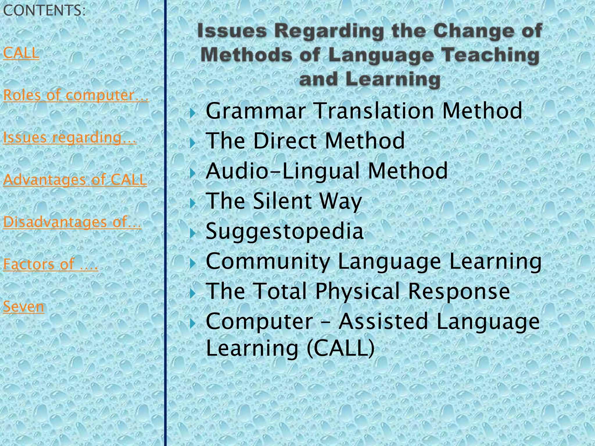 Computer assisted language learning(call) | PPT