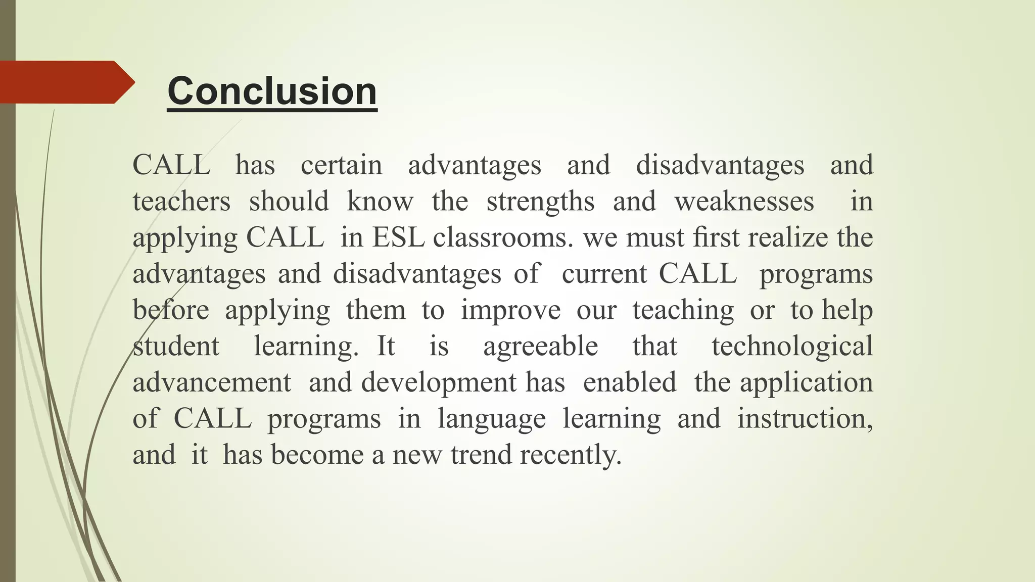 Computer assisted language learning (call) | PPTX