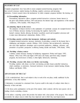 Computer assisted learning | DOCX
