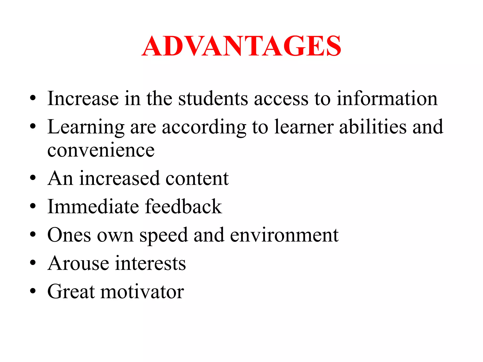 Computer assisted learning | PPTX