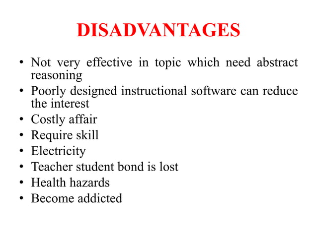 Computer assisted learning | PPTX | Educational Assessment | Education