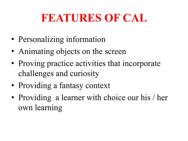Computer assisted learning | PPTX | Educational Assessment | Education