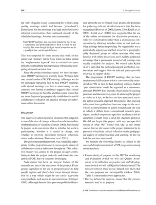 Computer Assisted Learning - 2008 - Swinglehurst - Peer observation of ...