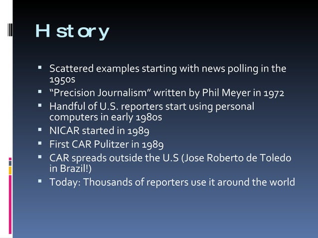 Computer Assisted Reporting2 Week6 | PPT