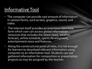 Computer as the teacher’s tool | PPT