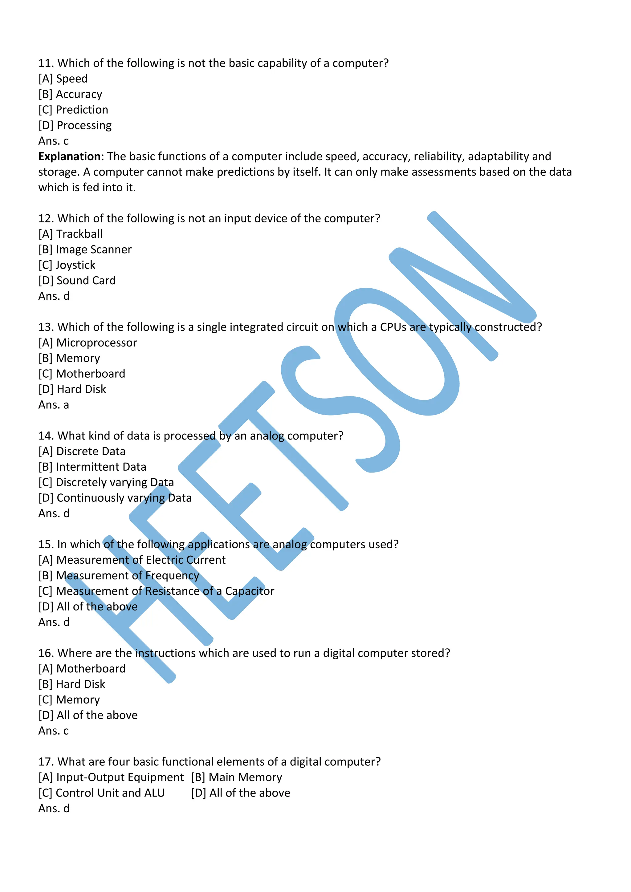Computer Awareness MCQ Most Important Question | PDF