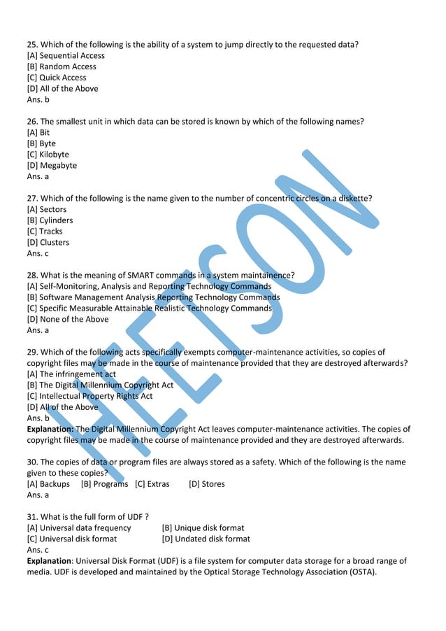 Computer Awareness MCQ Most Important Question | PDF