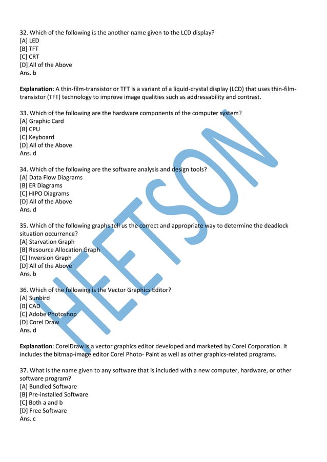 Computer Awareness MCQ Most Important Question | PDF