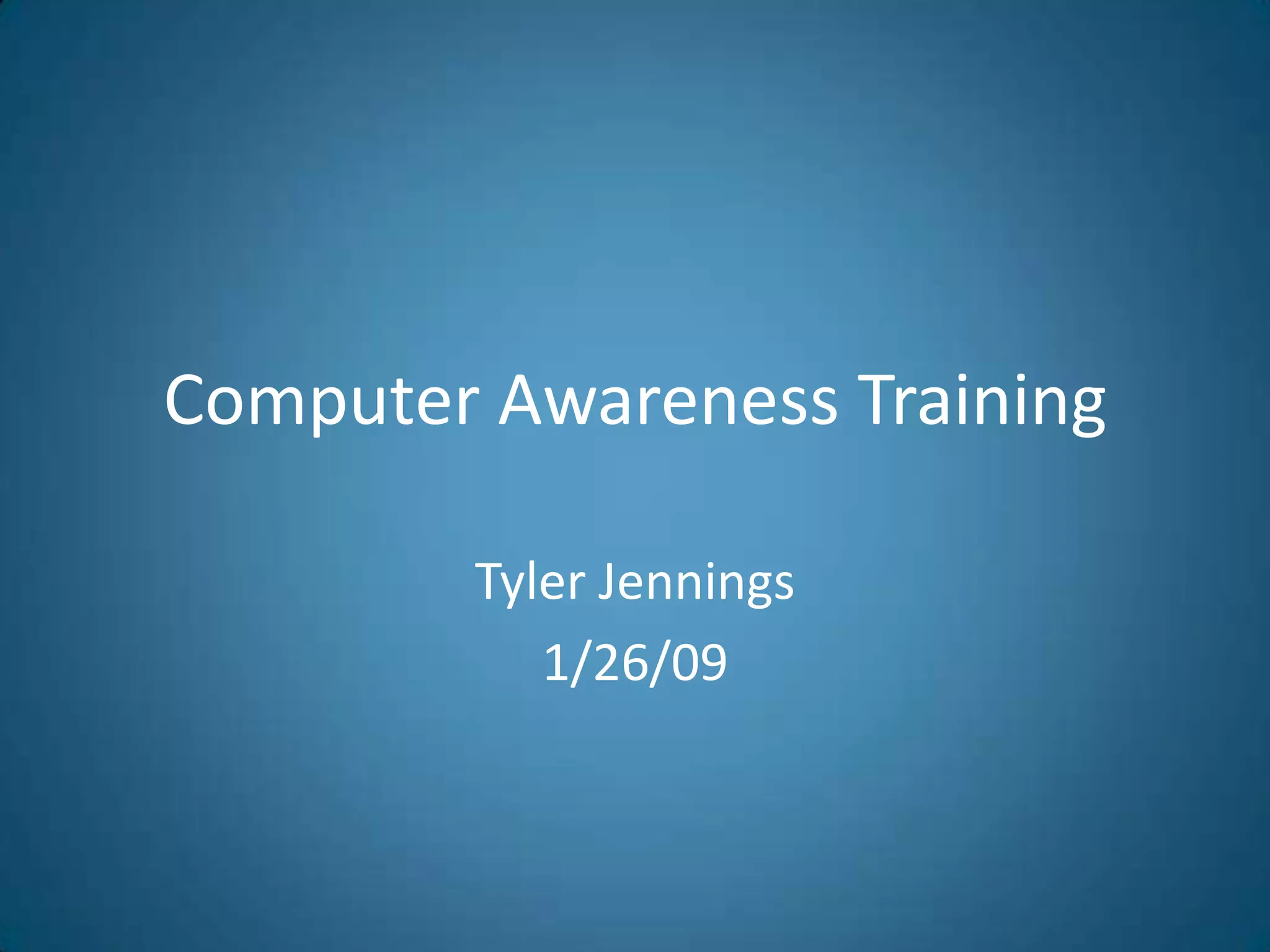 Computer Awareness Training | PPTX