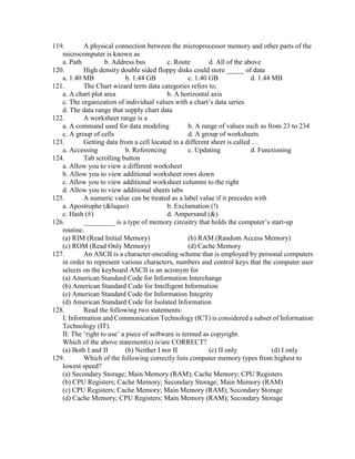 Computer awarness question bank | PDF