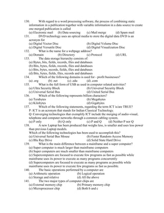 Computer awarness question bank | PDF