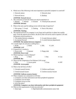 Computer awarness question bank | PDF