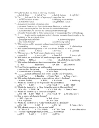 Computer awarness question bank | PDF