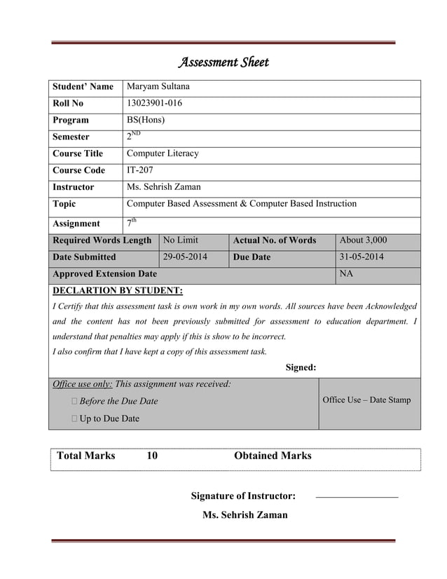 Computer Based Assessment Content Pdf