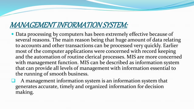 Computer based information system | PPTX | Operating Systems | Computer ...
