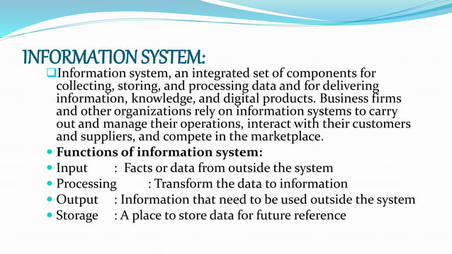 Computer based information system | PPTX | Operating Systems | Computer ...