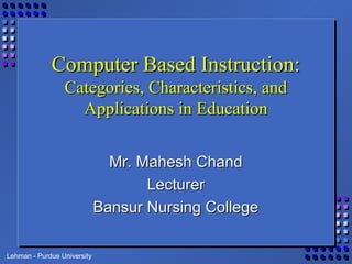 Computer based instruction | PPT