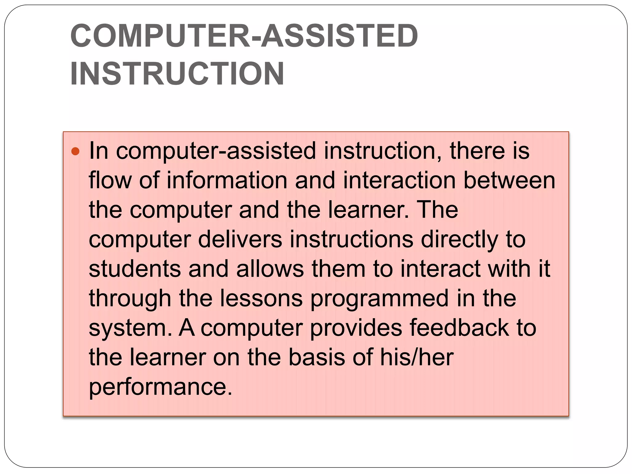 Computer based learning | PPT