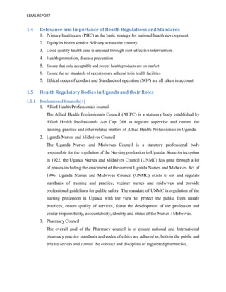 Health Regulations and Standards in Uganda. Clinical Decision Support ...
