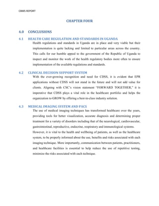 Health Regulations and Standards in Uganda. Clinical Decision Support System. Medical imaging ...