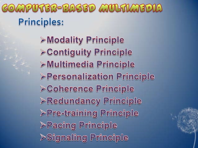 Computer based multimedia (educational technology) | PPT