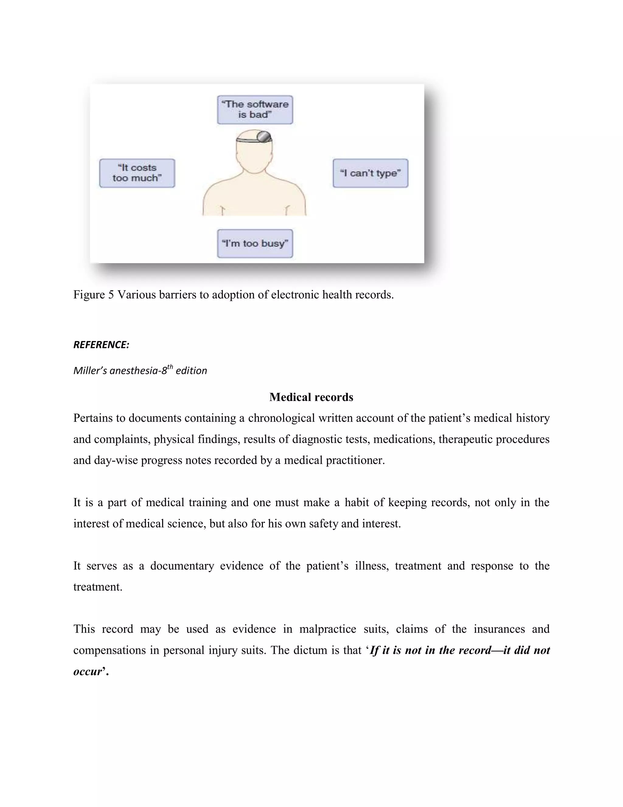 Computer based patient record for anaesthesia | PDF