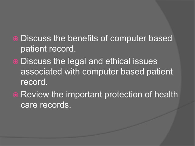 Computer based record | PPTX | Health Insurance | Insurance
