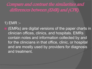 Computer based record | PPTX | Health Insurance | Insurance