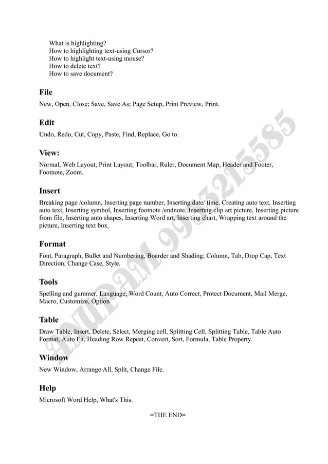 Computer basic course | DOC