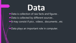Computer basic definations | PPT