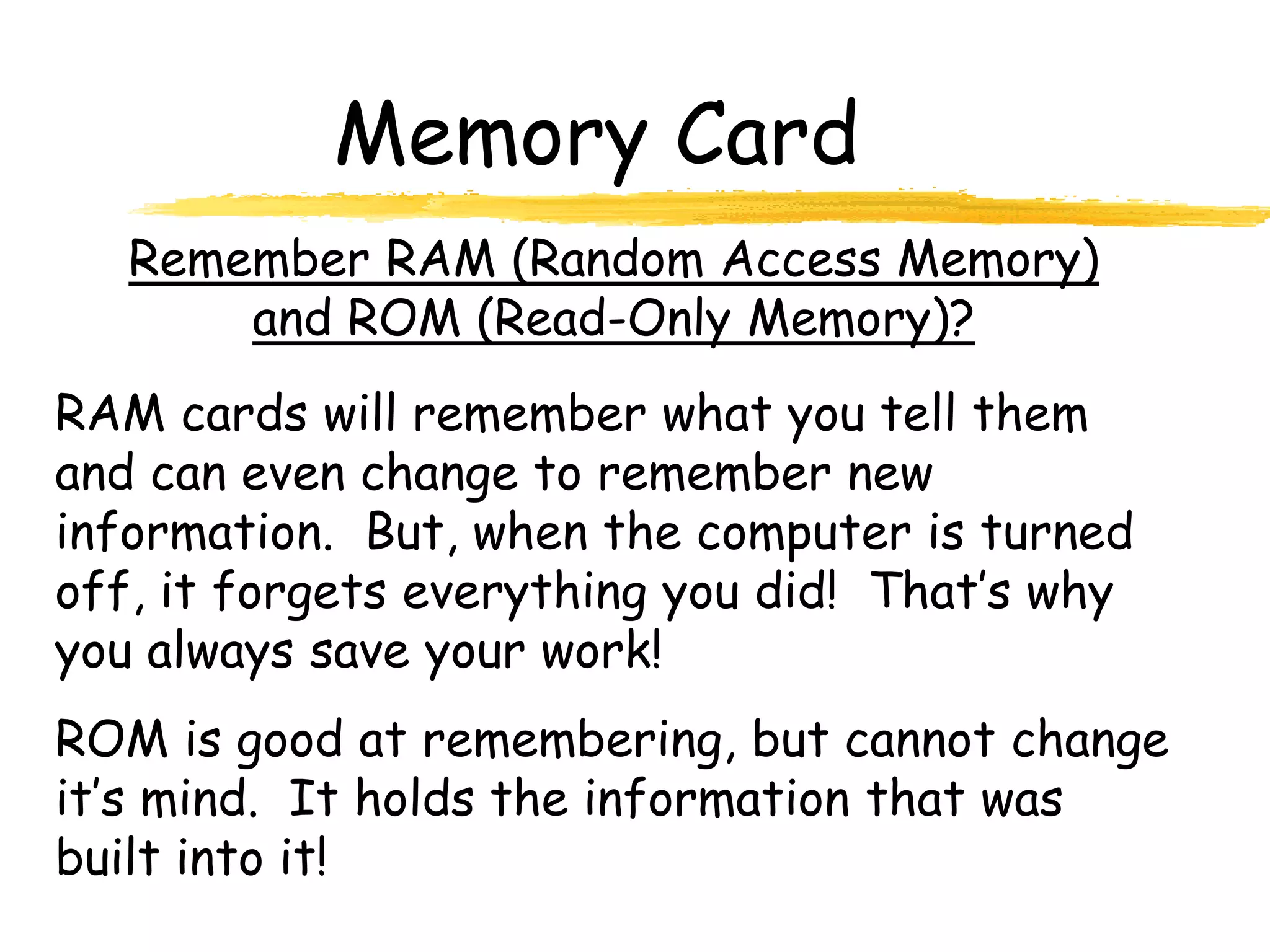 Computer basic for kids | PPSX