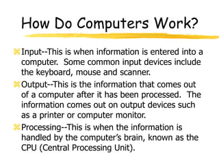 Computer basic for kids | PPT