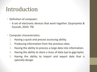 Computer basic operations | PPTX