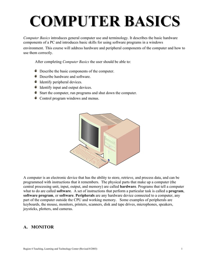 Computer basics | PDF