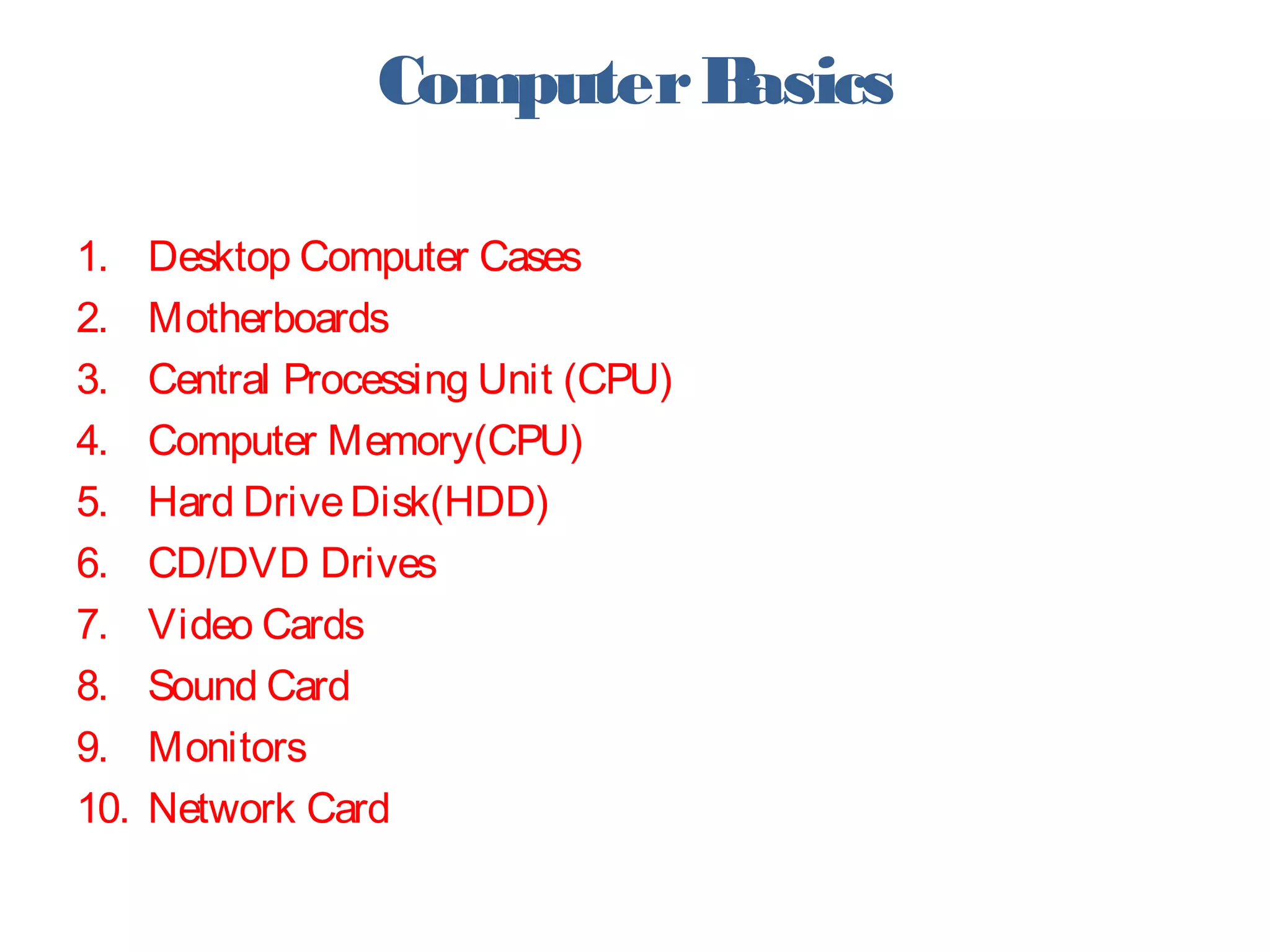 Computer basics | PPT