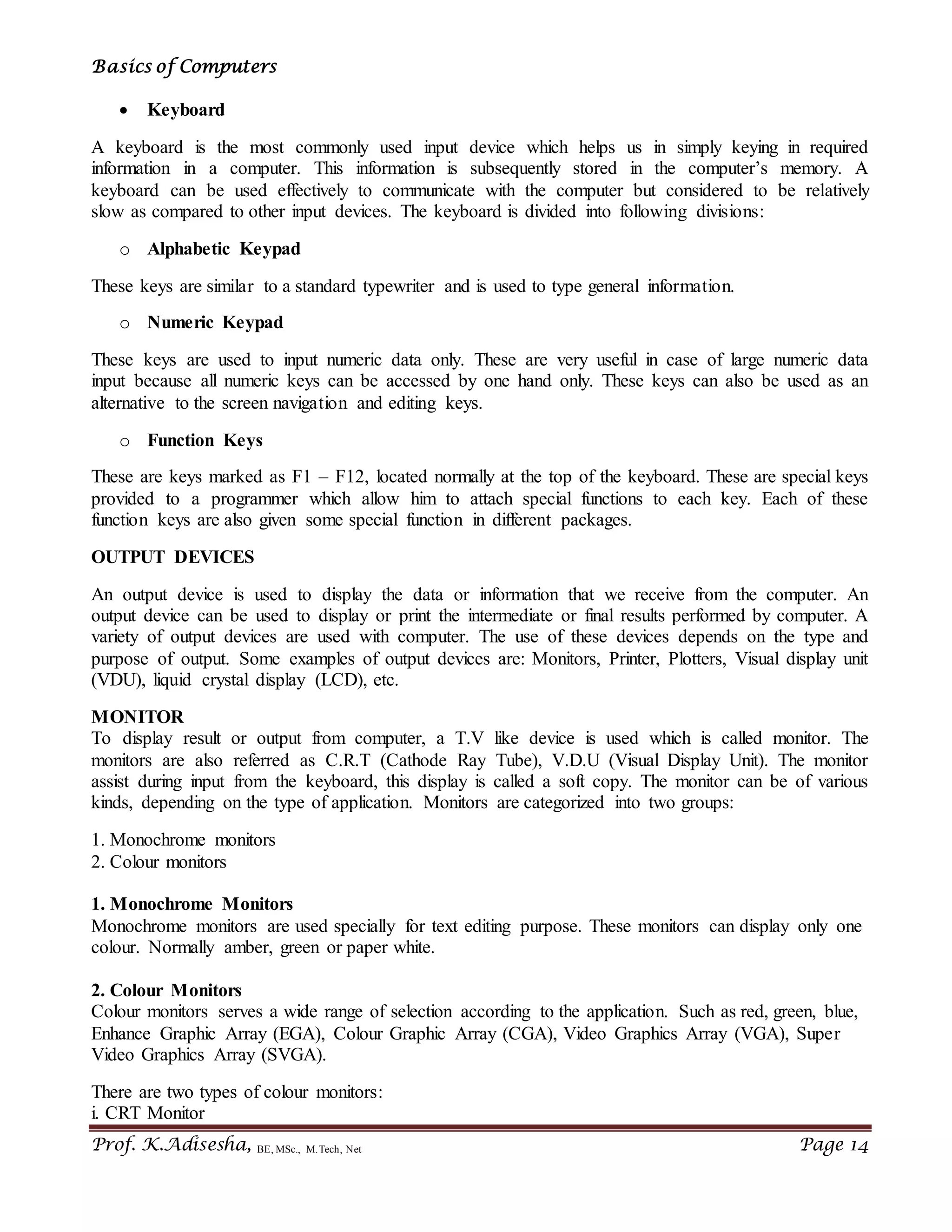 Computer basics | PDF | Data Storage and Warehousing | Computing