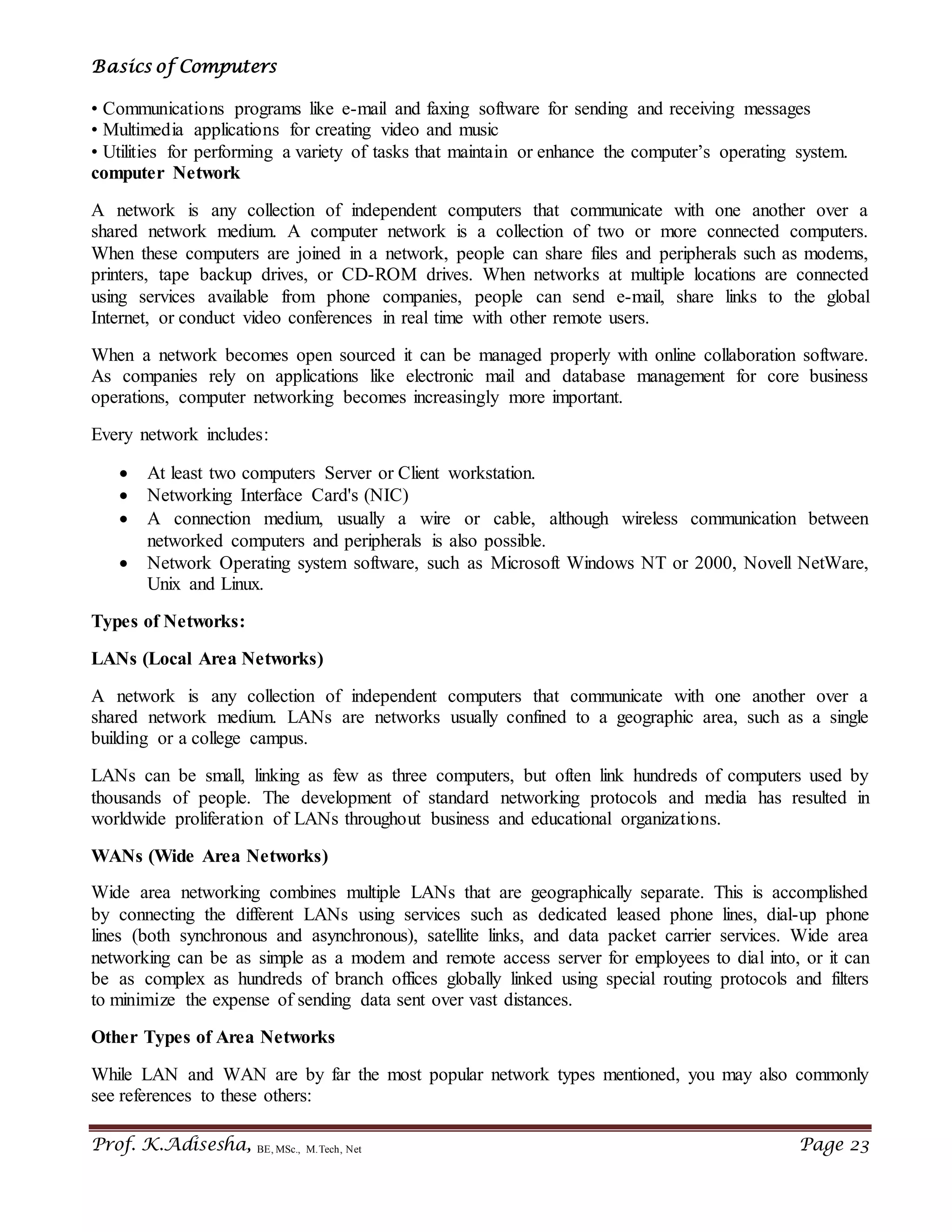 Computer basics | PDF | Data Storage and Warehousing | Computing