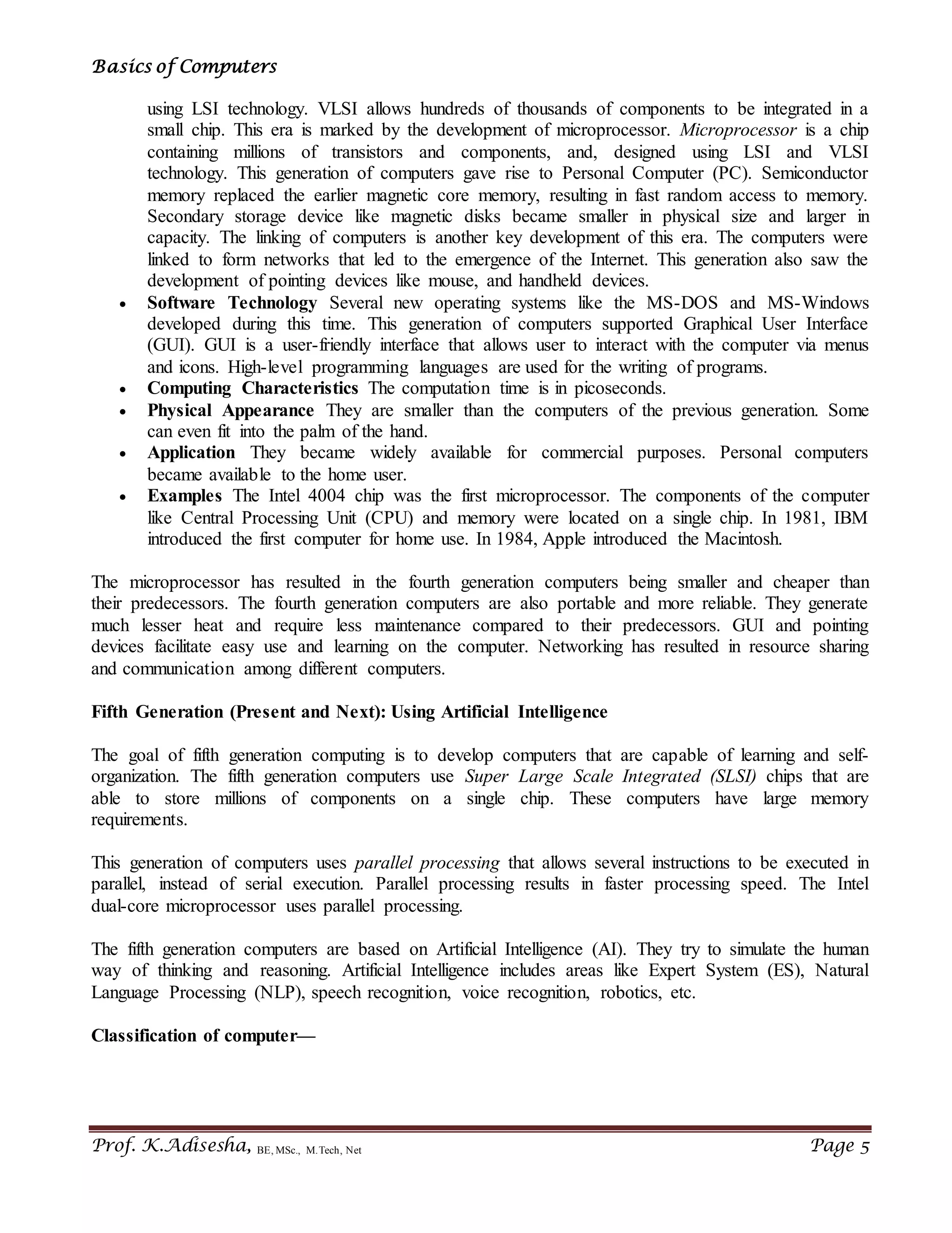 Computer basics | PDF | Data Storage and Warehousing | Computing