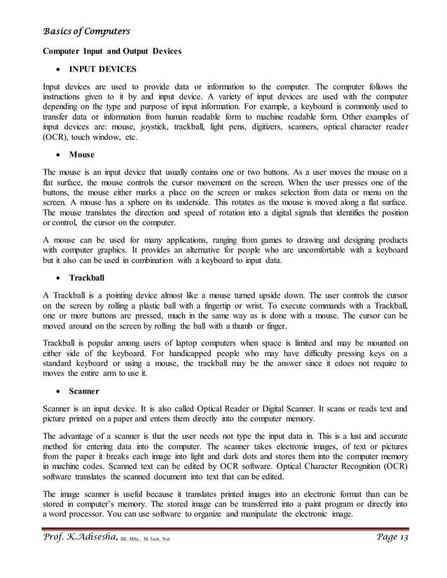 Computer basics | PDF | Data Storage and Warehousing | Computing
