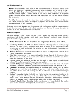 Computer basics | PDF | Data Storage and Warehousing | Computing