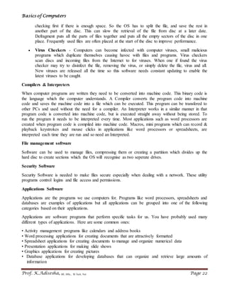 Computer basics | PDF | Data Storage and Warehousing | Computing