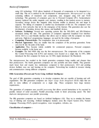 Computer basics | PDF | Data Storage and Warehousing | Computing