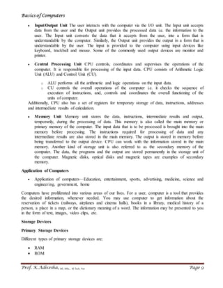 Computer basics | PDF | Data Storage and Warehousing | Computing