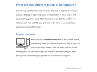 Computer Basics | PDF | Internet for Beginners | Internet
