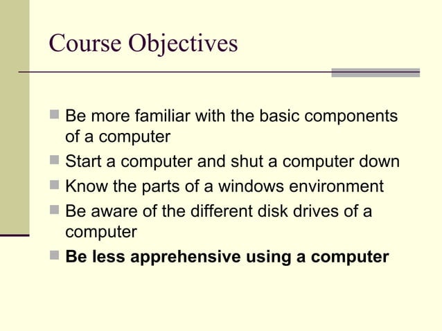 Computer Basics 101 Slide Show Presentation | PPT